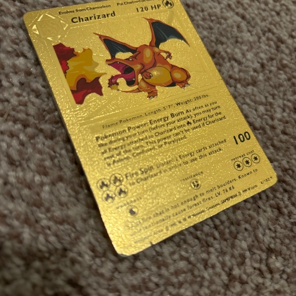 Other | Golden Charizard Card 1995 Edition | Poshmark